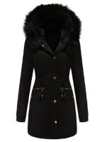 China Small Quantity Clothing Manufacturer Women'S Parka Cotton Coat With Fur Collar Hooded Warm Jacket for sale