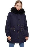 China Small Quantity Clothing Manufacturer Women'S Parka Cotton Coat With Fur Collar Hooded Warm Jacket for sale
