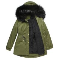 China Small Quantity Clothing Manufacturer Women'S Parka Cotton Coat With Fur Collar Hooded Warm Jacket for sale