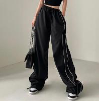 China Oem Apparel Manufacturers Women'S High Waist Loose Drawstring Hem Casual Pants for sale