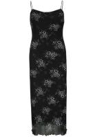 China Custom Apparel Manufacture Women'S Printed Suspender Dress One Collar Casual Long Dresses for sale