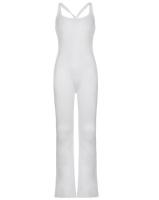 China Small Quantity Garment Manufacturer Womens One Piece Bodycon Sleeveless Backless U-Neck Jumpsuit for sale