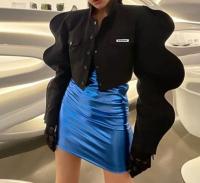 China Customized Small Quantity Clothing Factory Women'S Casual Cardigan Button Lapel Neck Long Sleeve Top for sale