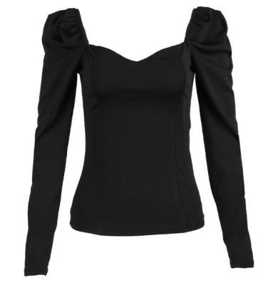 China Custom Clothing Factory China Women'S Flat Neck Long Sleeve T Shirt Tank Top For Summer for sale