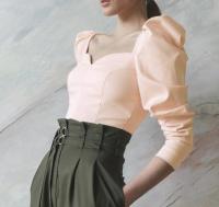 China Custom Clothing Factory China Women'S Flat Neck Long Sleeve T Shirt Tank Top For Summer for sale