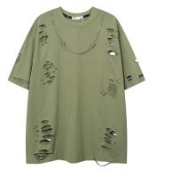 China Clothing Manufacturer For Small Business 100% Cotton 230gsm Short Sleeve Distressed T Shirt for sale