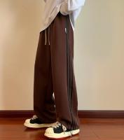 China Small Quantity Garment Manufacturer Men'S 100% Polyester Casual Woven 3 Stripes Pants for sale