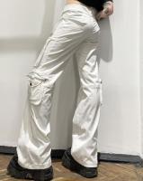 China Small Quantity Garment Manufacturer Women'S Multi Pocket Cargo Jeans Loose Low Rise Lounge Pants for sale