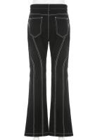 China Custom Clothing Factory China Women'S Casual Split Topstitch Bootcut Denim Pants for sale