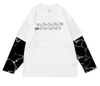 China Oem Apparel Manufacturers 230GSM 100% Cotton Men'S Oversized Print Double Long Sleeve T Shirt for sale