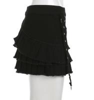 China Small Quantity Clothing Manufacturer Women'S Sexy Denim Pleated Skirt D Buckle Zipper Irregular Skirt for sale