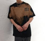 China Small Quantity Clothing Manufacturer Screen Print 230GSM 100% Cotton Men'S Loose Hand - Painted Half - Sleeves T Shirt for sale