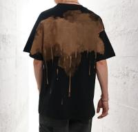 China Small Quantity Clothing Manufacturer Screen Print 230GSM 100% Cotton Men'S Loose Hand - Painted Half - Sleeves T Shirt for sale
