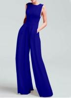 China Apparel Custom Manufacturers Womens Summer Crewneck Sleeveless Casual Loose Jumpsuits Rompers With Pockets for sale