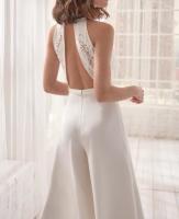 China Custom Apparel Factory Summer Women'S Deep V Halter Neck Jumpsuit Casual Trousers for sale