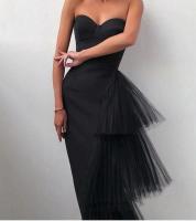 China Custom Apparel Factory 100% Polyester Women's Sleeveless V Neck Maxi Dress Long Mesh Slim Slit Dress for sale