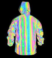 China Apparel Custom Vendor China Men'S Colorful Reflective Jacket Night Sporting Hooded Zipper Pullover Hooded Coat for sale