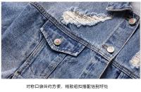 China All Match Ripped Denim Ladies Jackets Coats 2021 Fashion for sale