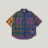 China Small quantity clothing manufacturers Polyester Grid Men Shirts for sale
