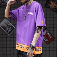 China OEM Contrast Color Men Streetwear T Shirts XXL XXXL American Vintage Tee for sale