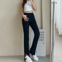 China Dark Blue High Waist Stretch Pencil Jeans Nine Points for sale