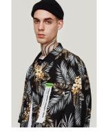 China Small order clothing manufacturers Sustainable Printed Funny Mens Beach Hawaiian Shirt Single Button for sale