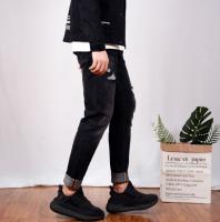 China ODM OEM Korean Version Autumn Winter Men Pants Casual Straight Mid Waist Jeans for sale