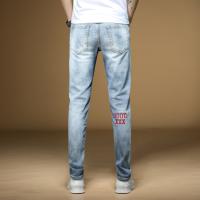 China Ironing Diamond Embroidered Trousers Men Pants Wicking Light Color for sale