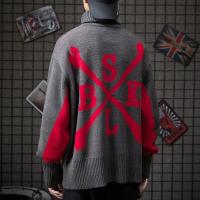 China 55% Silk 45% Cashmere Turtleneck Mens Warm Sweaters Long Sleeve Solid Color for sale