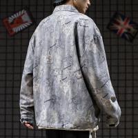 China OEM ODM Light Yellow Washed Men Denim Jacket 100% Polyester for sale
