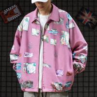 China YARN DYED Winter Windproof Men Jackets Custom Satin Baseball Jacket for sale