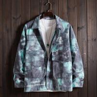 China Winter Outdoor Nylon Camo Coaches Jacket Plain Dyed Turn Down Collar for sale