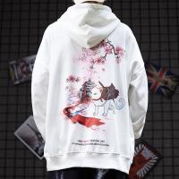 China Original Graffiti Cat Printed Baggy Fleece Hoodie 220GSM To 320GSM for sale