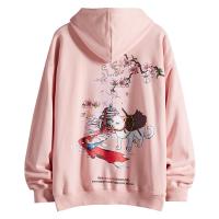 China Original Graffiti Cat Printed Baggy Fleece Hoodie 220GSM To 320GSM for sale