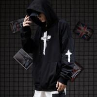China Abstinence BF Lazy Men Cool Hoodies Cross Print Sweatshirt for sale