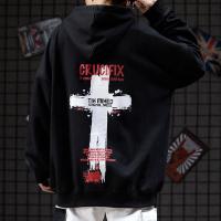 China Abstinence BF Lazy Men Cool Hoodies Cross Print Sweatshirt for sale