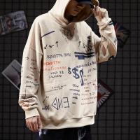 China Ins Geometric Graffiti Men'S Hooded Sweaters High Street Rap Harajuku Style Sweatshirt for sale