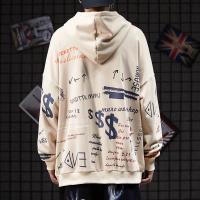 China Ins Geometric Graffiti Men'S Hooded Sweaters High Street Rap Harajuku Style Sweatshirt for sale