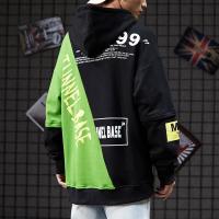China 75% Cotton Unlined Men Cool Hoodies Hiphop Loose Gothic Print Hoodie for sale