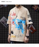 China Dark  Graphic Tees Short Sleeve Students Cotton T Shirts custom samll quantity clothing for sale