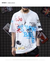 China Dark  Graphic Tees Short Sleeve Students Cotton T Shirts custom samll quantity clothing for sale