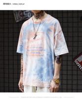 China Eco Friendly Men Streetwear T Shirts Organic Cotton Jersey Dip Dye Tone Crew Neck for sale
