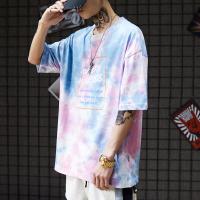 China Colorfull Green Tie Dye Men Streetwear T Shirts 130gsm-230gsm Worsted Fabric streetwear clothing manufacturers for sale