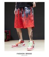 China Digital Offset Printing Gradual Mens Red Boardshorts With Pockets for sale