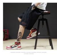 China Customized S M L Ascetic Men Streetwear Shorts Khaki Black White for sale