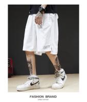 China Customized S M L Ascetic Men Streetwear Shorts Khaki Black White for sale