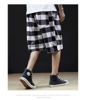 China BEIANJI Cotton Polyester Black White Checkered Shorts Garment Dyed for sale