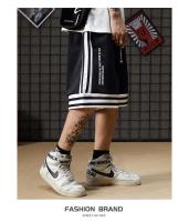 China Niche Trend Striped Men Streetwear Shorts Breathable Spandex Basketball Pants for sale