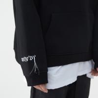 China Black Pullover Hoodie Long Sleeve Custom Logo Custom samll quantity for sale