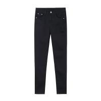 China Custom Selvedge Black Skinny Jeans 18 To 24 Age Pencil Jeans For Ladies for sale